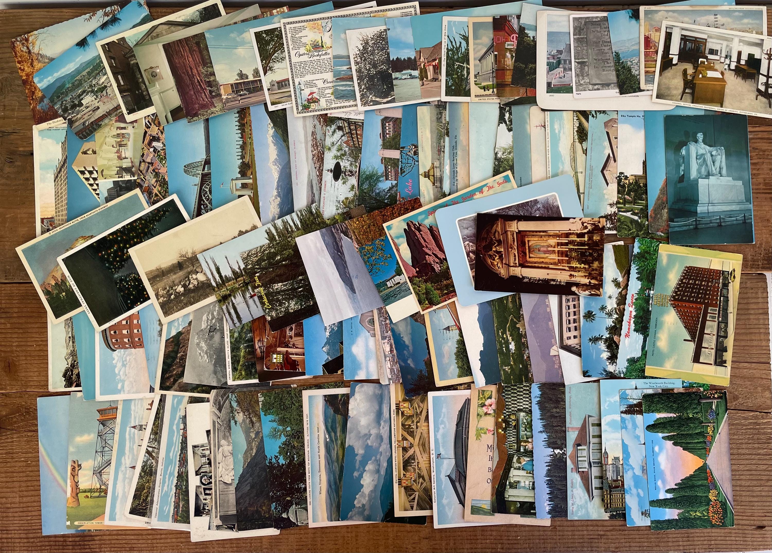 Vintage Postcard Lot of 100 - 1970s and Earlier - Etsy