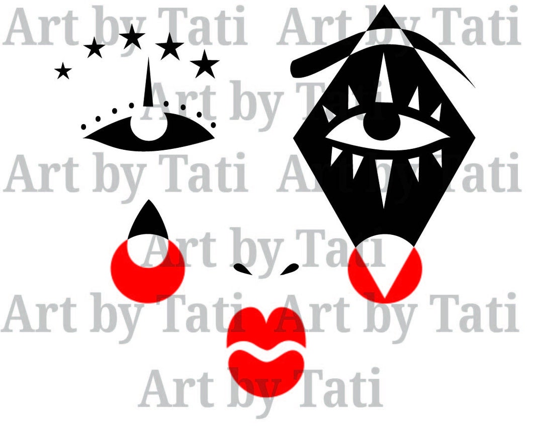 Art by Tati Harlequin 3 Design SVG File Clip Art Cricut - Etsy