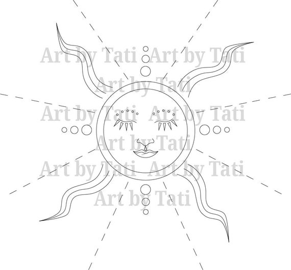 Art by Tati Sun 2 Design SVG File Clip Art Cricut | Etsy
