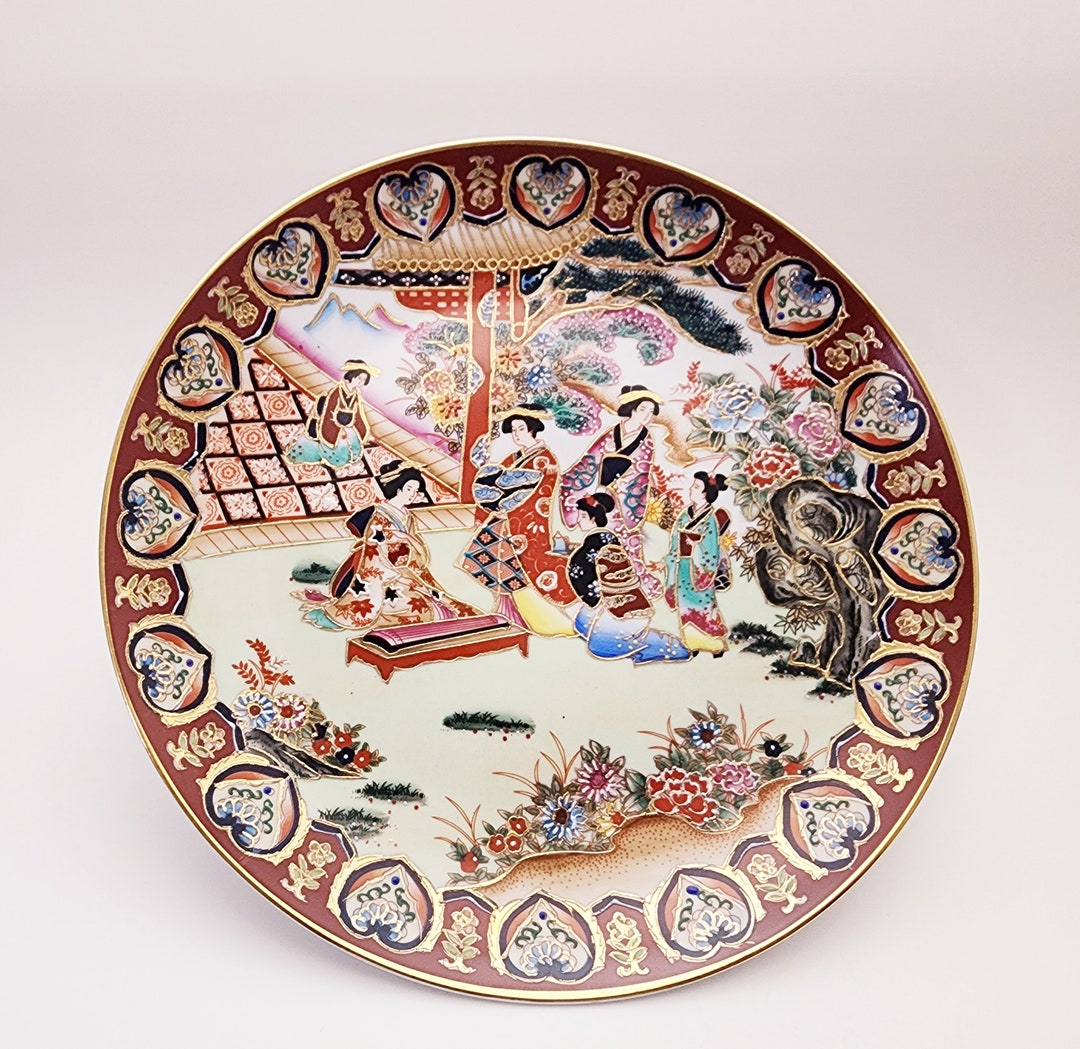 Antique Japanese 19th Century Satsuma Plate Charger Hand Painted - Etsy