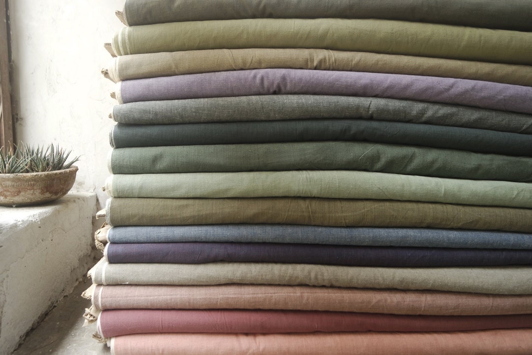 Organic Cotton Handwoven Fabric: Natural Dyes, Light Weight (110 GSM ...
