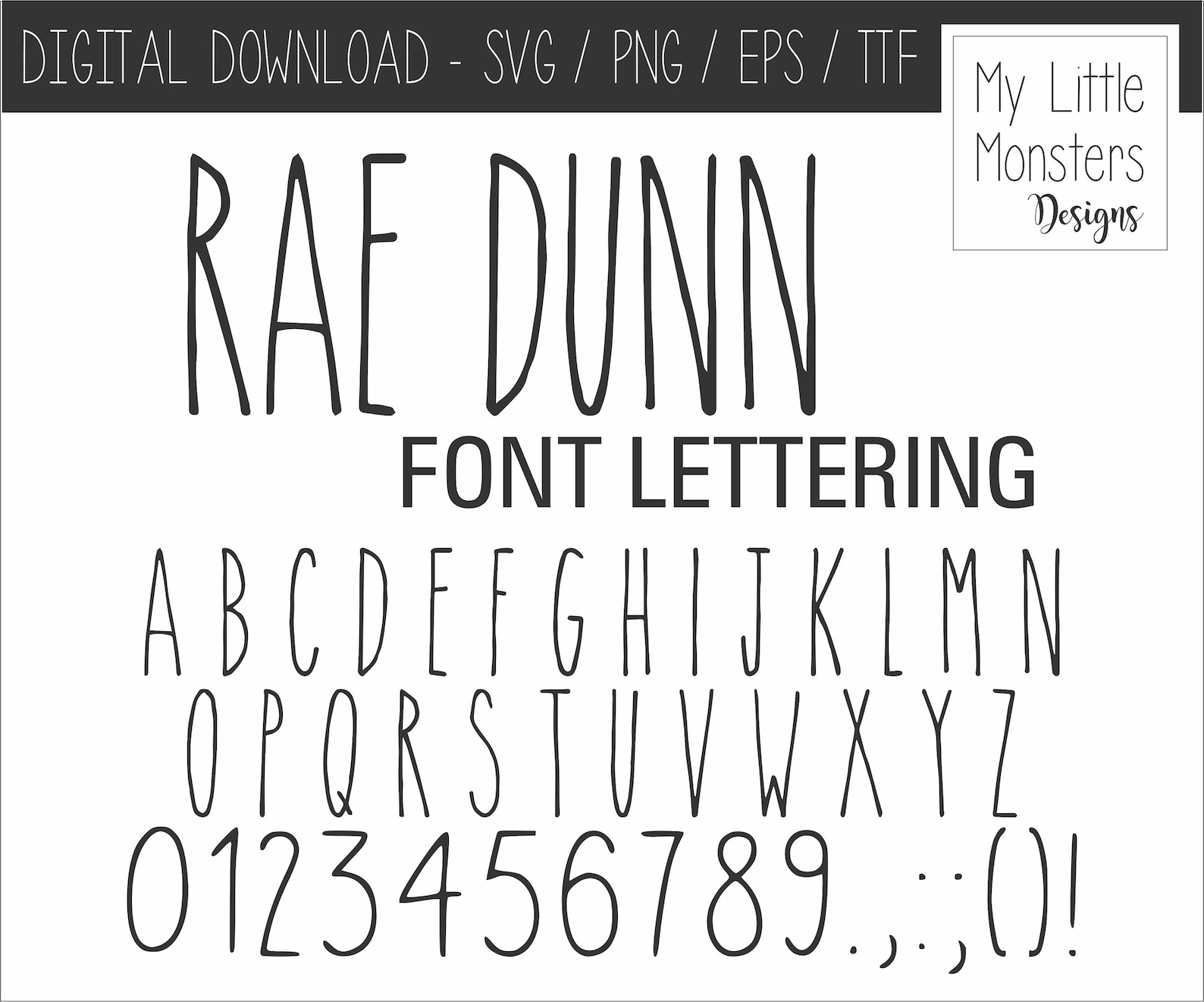 RAE DUNN FONT | Rae Dunn Inspired Font | Actual Font File and Cut Svg ...