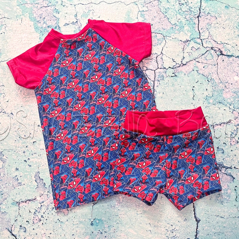 Spiderman Swimsuit - Etsy
