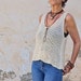 Knit Tank Top Women, Loose Cotton Tank Top, V Neck Tank Top, Hand Knit ...