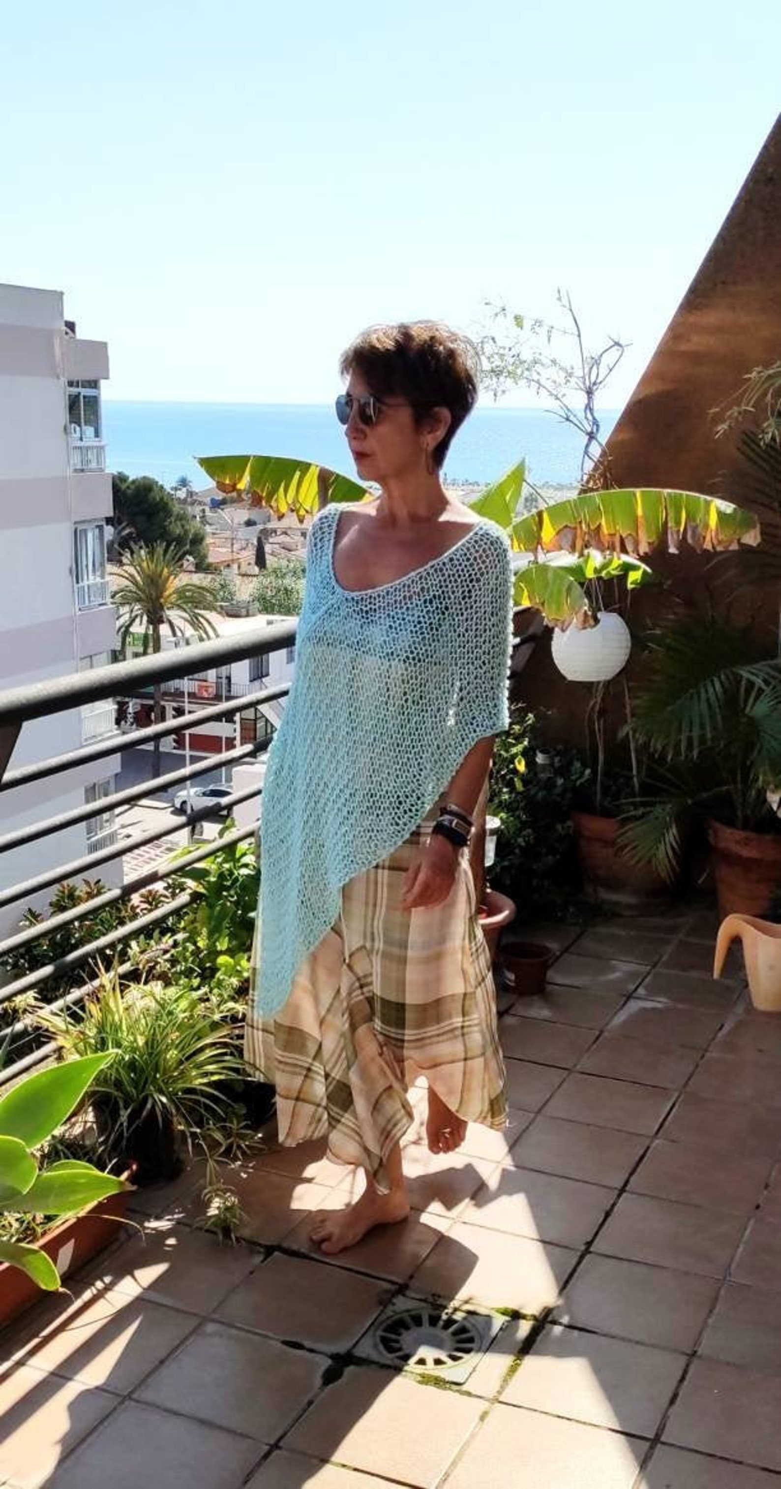 Summer Knitting Pattern, Poncho Knit Pattern, Women Summer Clothing ...