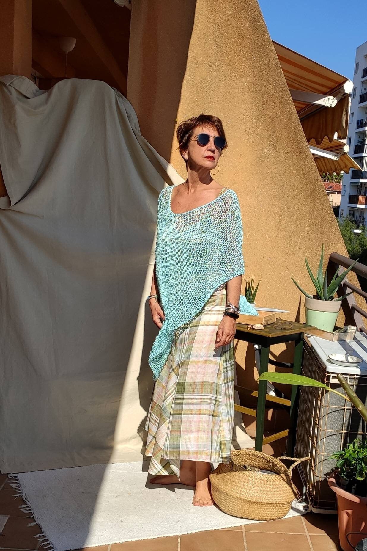 Summer Knitting Pattern, Poncho Knit Pattern, Women Summer Clothing ...