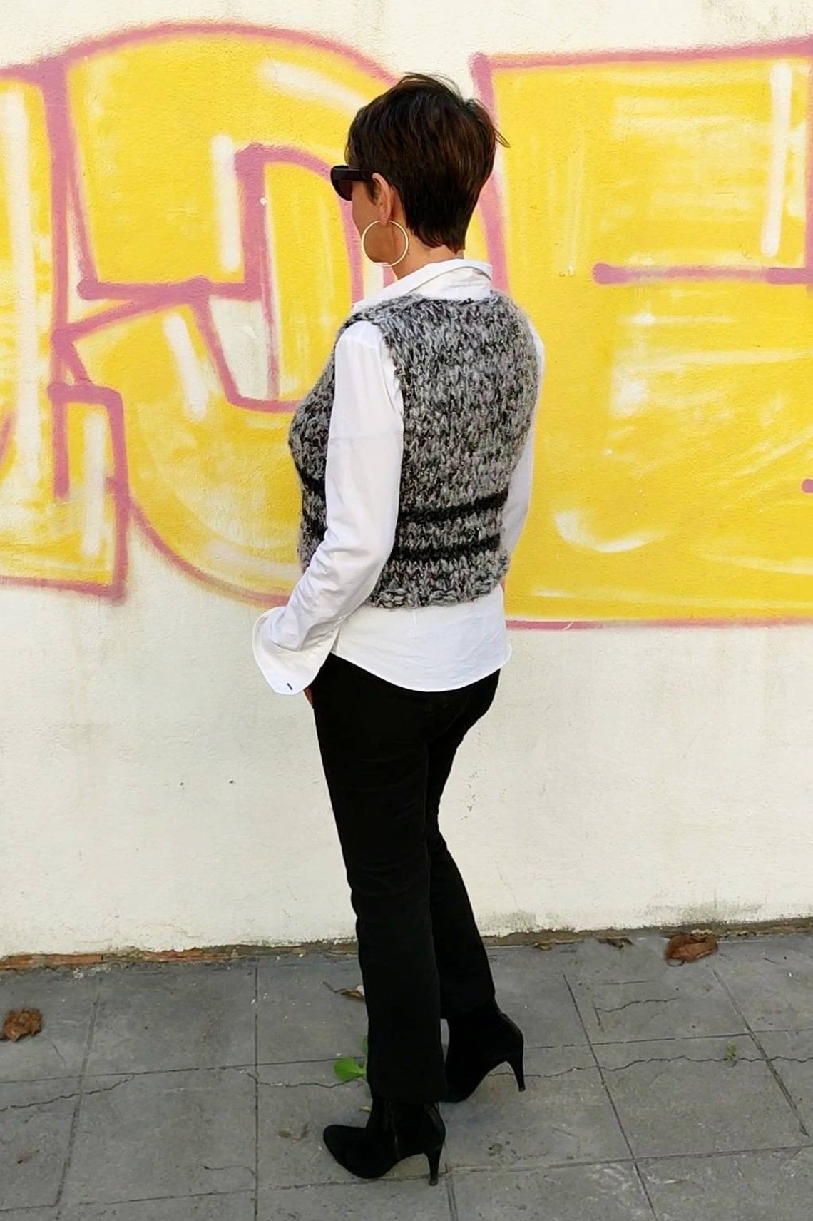 Sweater Vest for Women Gray Knit Vest V-neck Sweater Vest - Etsy