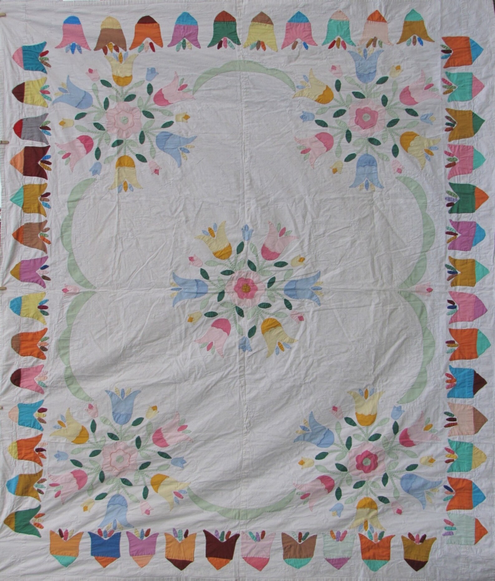 Batik Tulips Vintage Reproduction Quilt Pattern - Etsy