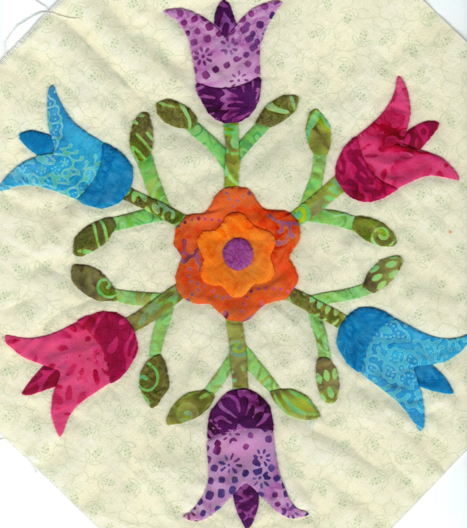 Batik Tulips Vintage Reproduction Quilt Pattern - Etsy