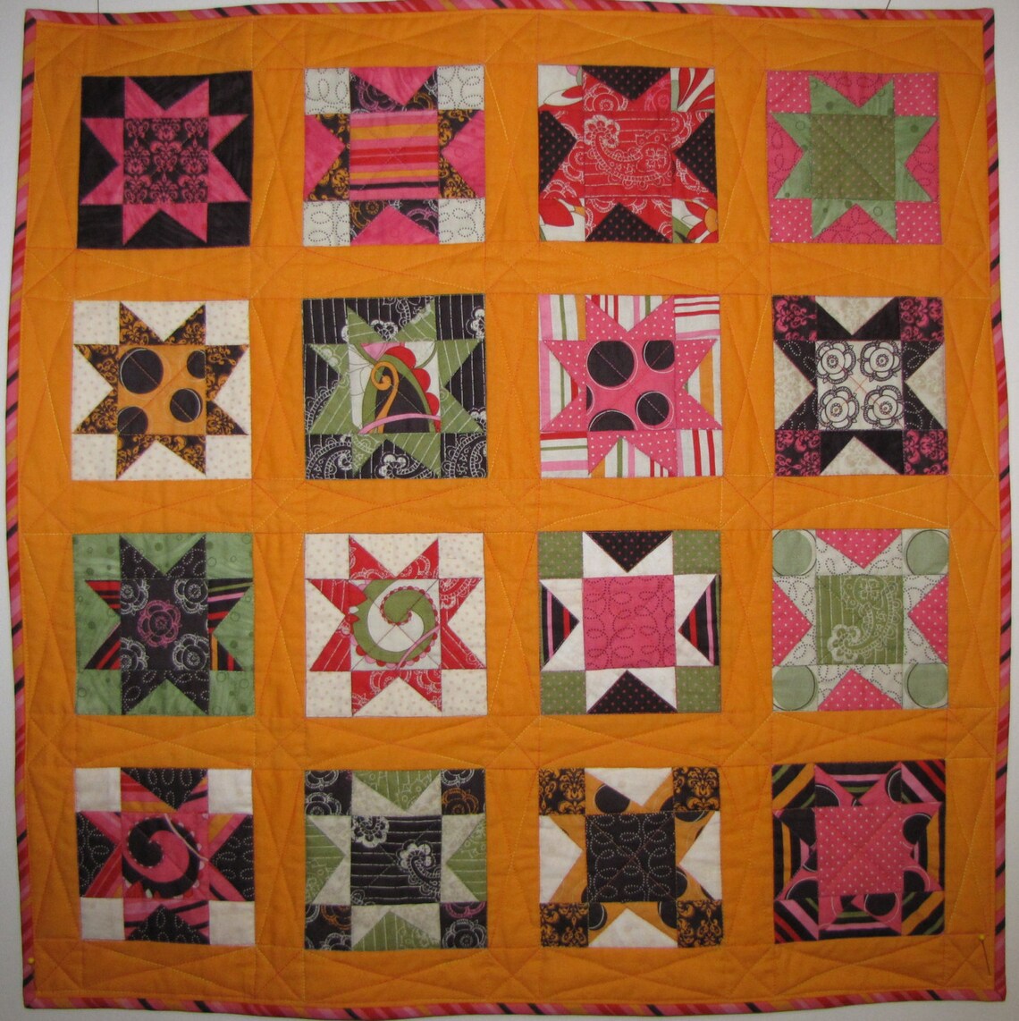 Mod Cheddar Stars Reproduction Quilt Pattern - Etsy