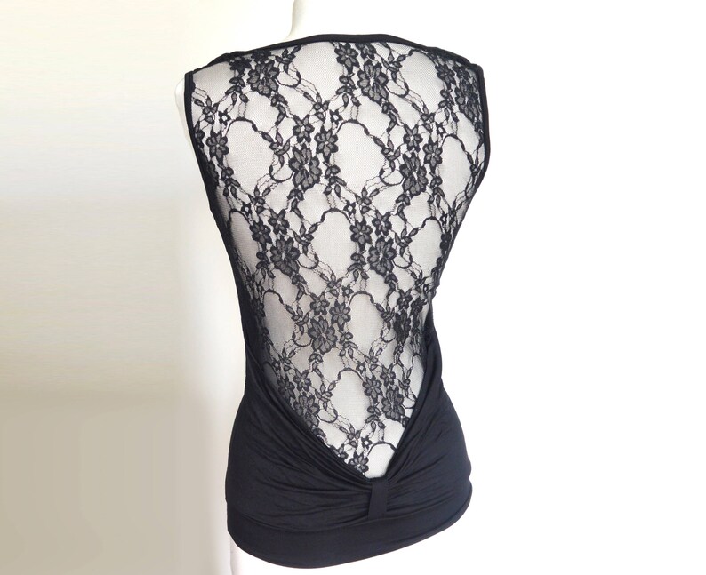 Black Salsa Top salsa Con Sentimiento Lace Back - Etsy