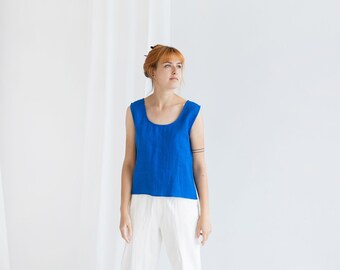 Patchwork Linen Tank - Etsy