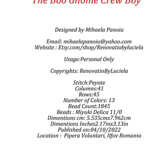 The Boo Gnome Crew-boy Peyote Pattern- Odd Count |peyote Pattern ...