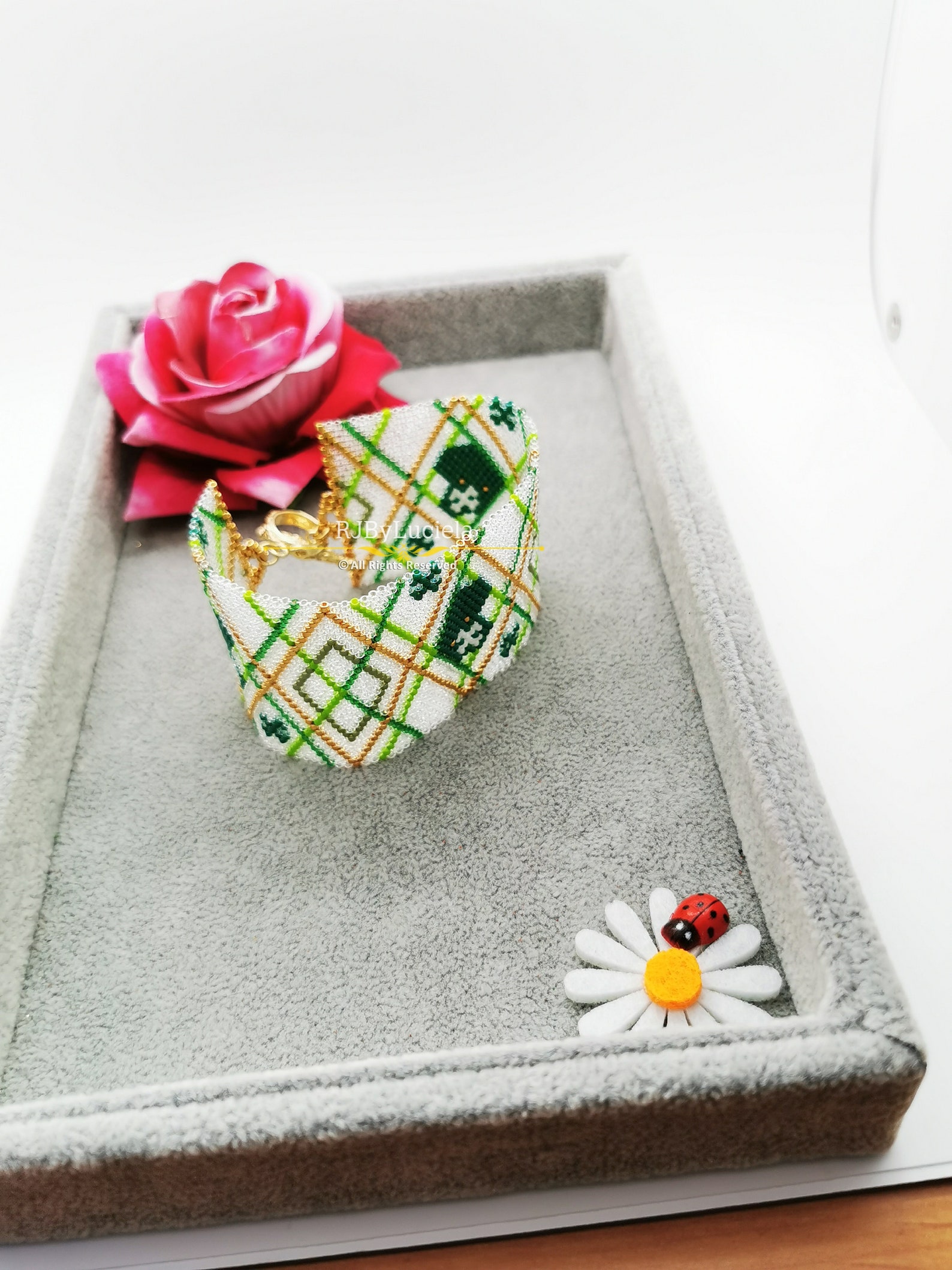 Lucky Clover Peyote Pattern Odd Count Peyote Peyoted Pattern - Etsy