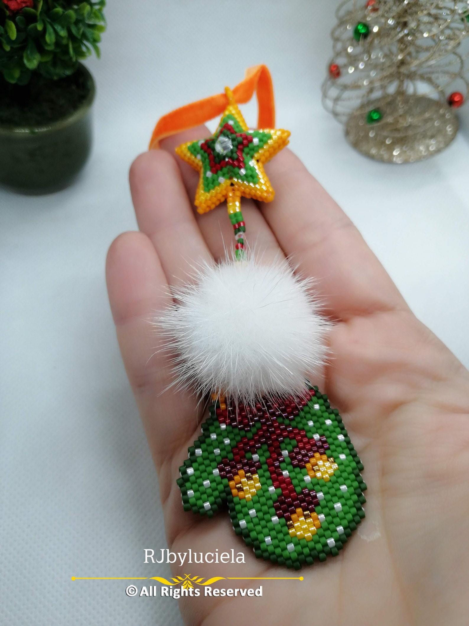 Bell Mitten and Star Tutorial | Beaded Decoration |beaded Christmas ...