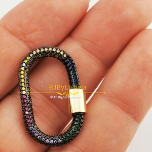 Black Zircon Claps | Luxury Clasp | Peyote Clasp| Clasp for Jewelry ...