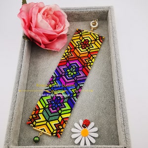 Matte Outline Peyote Pattern- Odd Count | Peyoted Pattern | Peyote ...