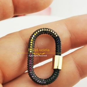 Black Zircon Claps | Luxury Clasp | Peyote Clasp| Clasp for Jewelry ...