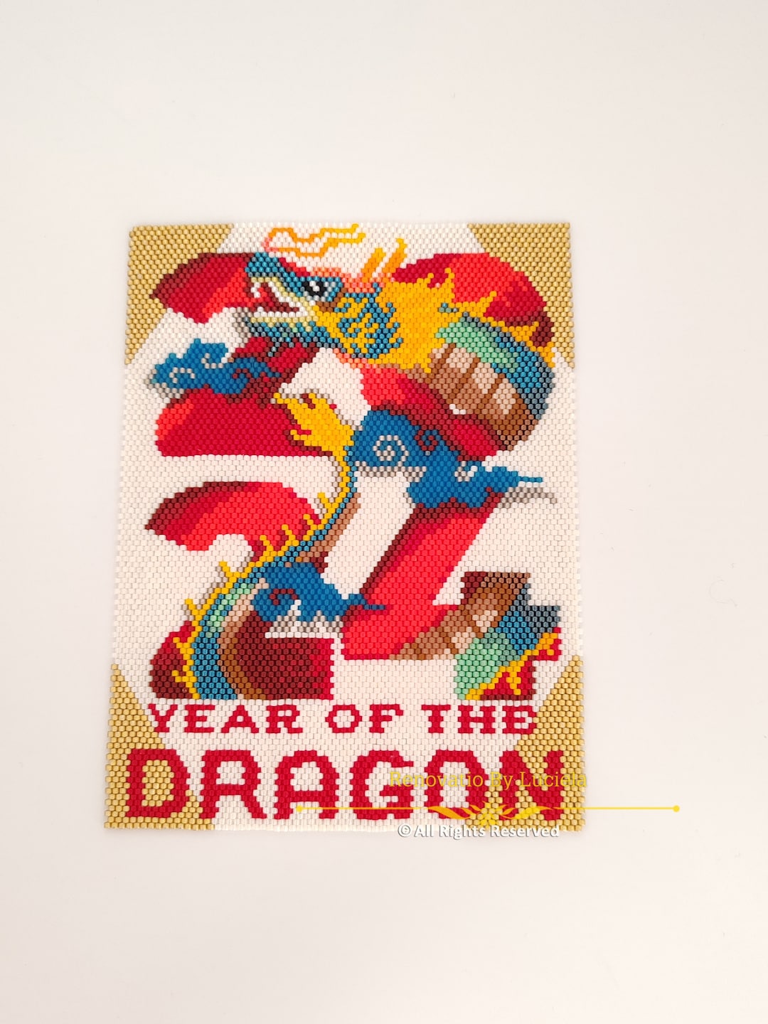 Lucky Dragon of 2024 Peyote Tapestry Pattern Mini Tapestry |peyote ...