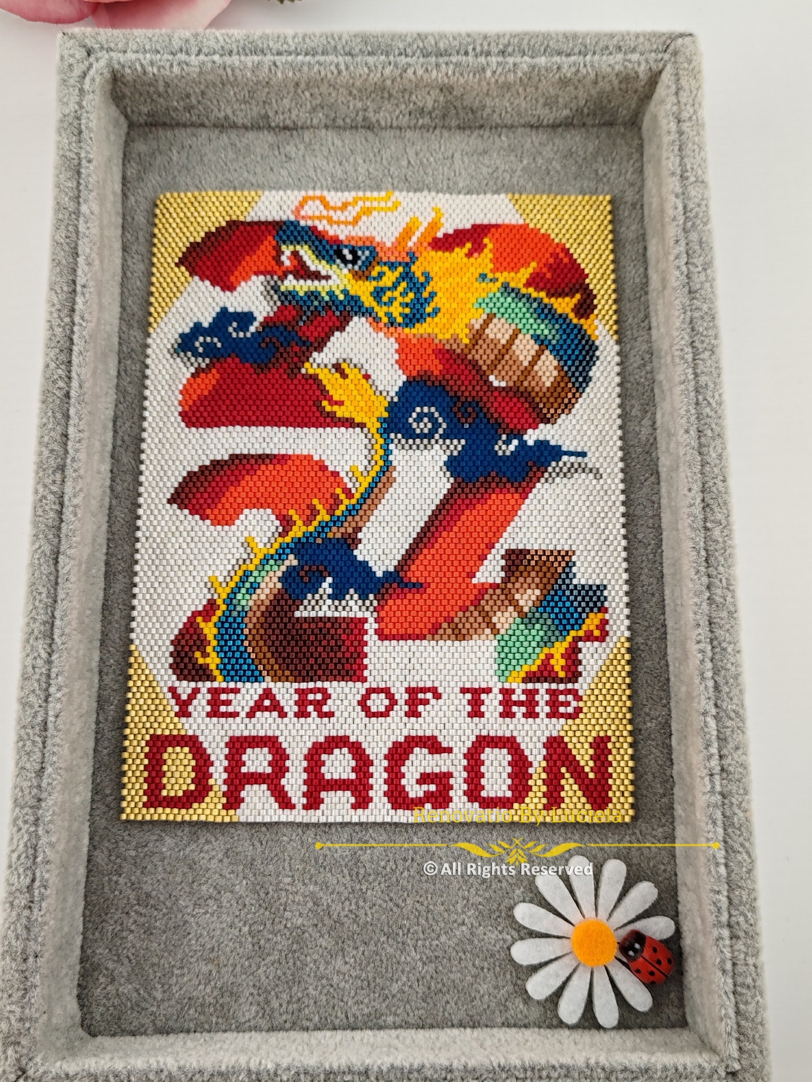 Lucky Dragon of 2024 Peyote Tapestry Pattern Mini Tapestry |peyote ...