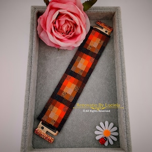 Autumn Rust Peyote Pattern- Even Count | Peyoted Pattern | Peyote ...