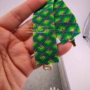 My Shady Green Peyote Pattern- Even Count| Peyoted Pattern | Peyote ...