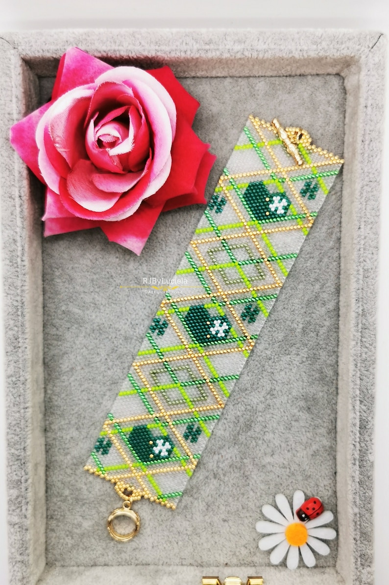 Lucky Clover Peyote Pattern Odd Count Peyote Peyoted Pattern - Etsy