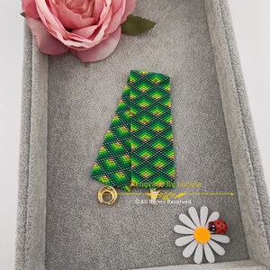 My Shady Green Peyote Pattern- Even Count| Peyoted Pattern | Peyote ...