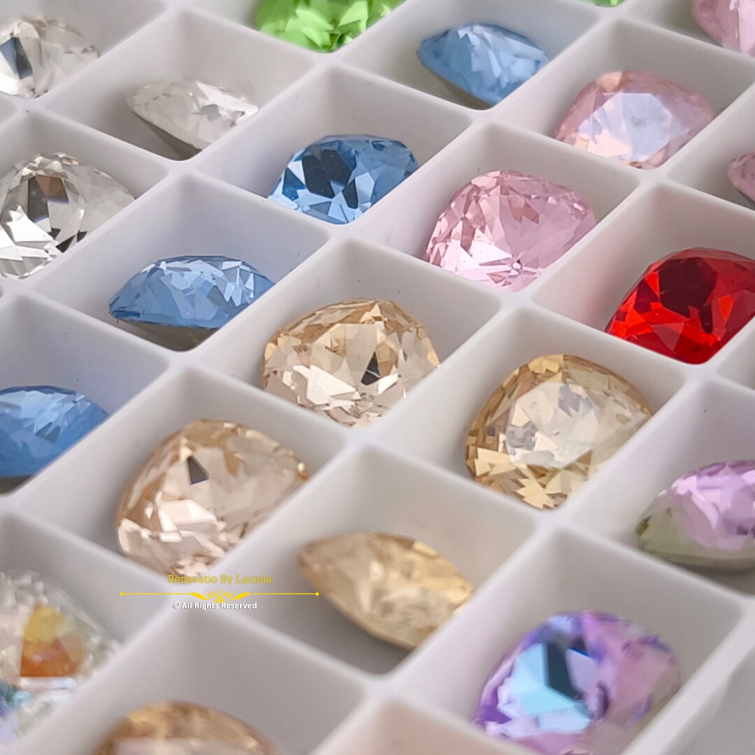 Cushion Cut Glass Crystal 10 Mm 6 PIECES Beading Supplies Jewelry ...