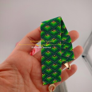 My Shady Green Peyote Pattern- Even Count| Peyoted Pattern | Peyote ...