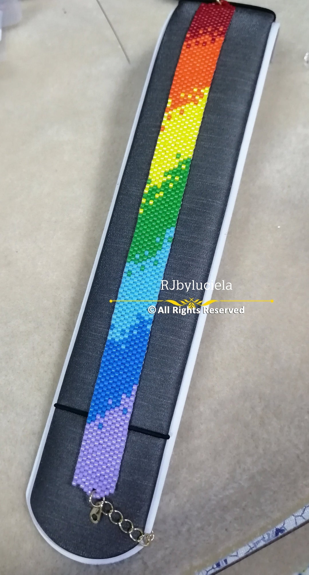 Seven Color Chakra Peyote Pattern | Peyoted Pattern | Peyote Bracelet ...
