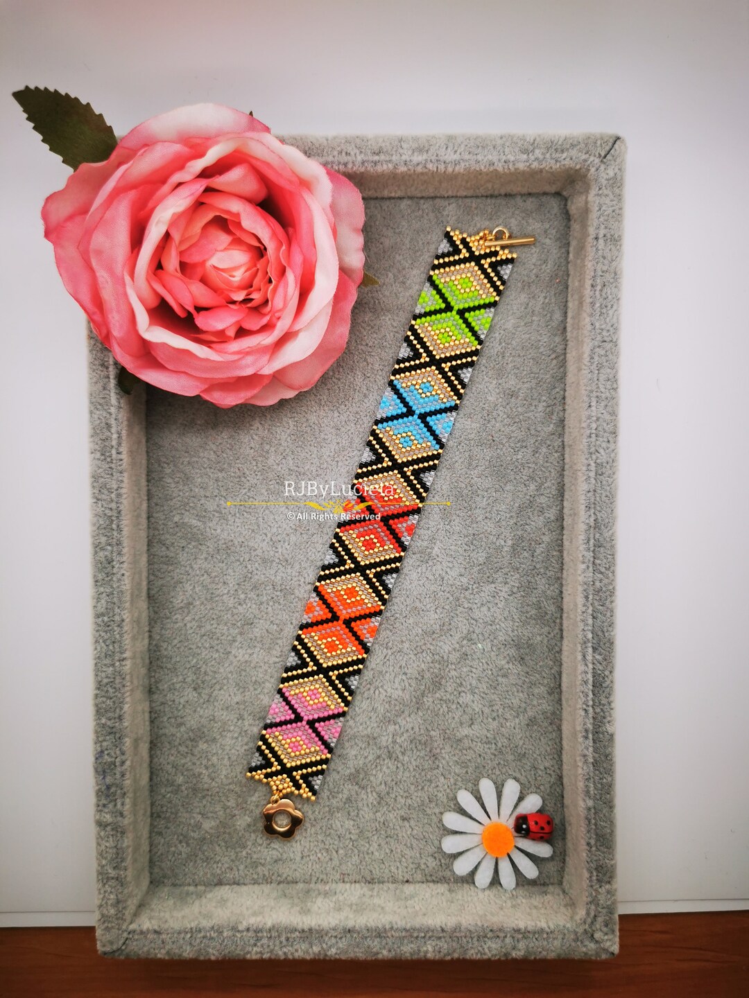 In All Directions -peyote Pattern | Peyoted Pattern | Peyote Bracelet ...