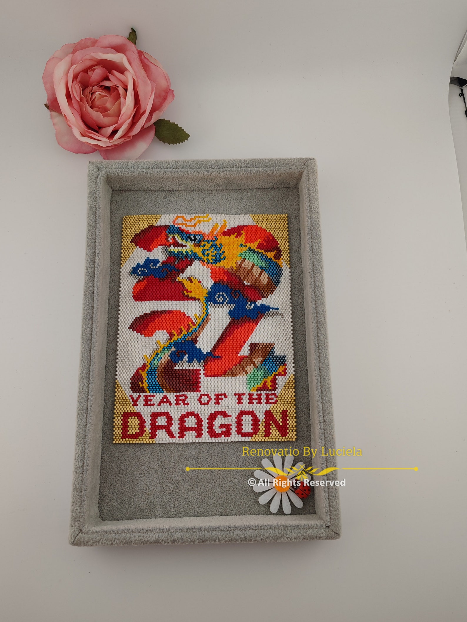 Lucky Dragon of 2024 Peyote Tapestry Pattern Mini Tapestry |peyote ...