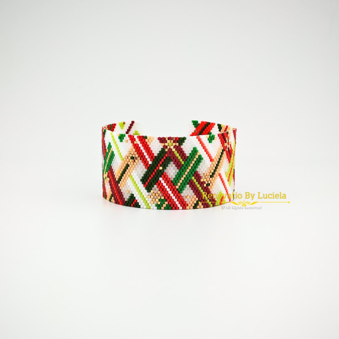 Golden Flakes Peyote Pattern- Even Count | Peyoted Pattern | Peyote ...