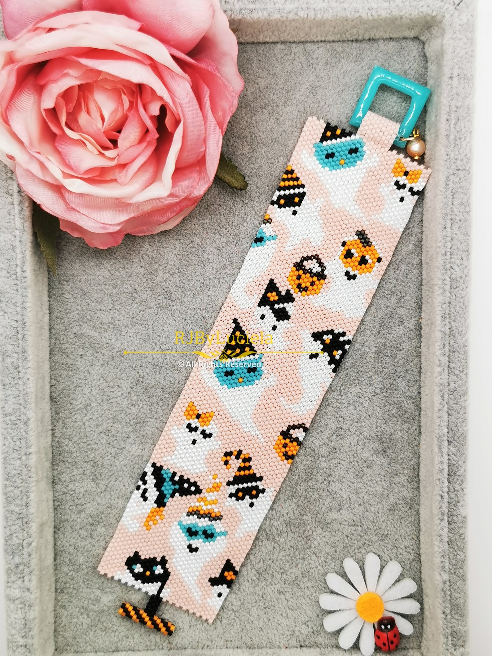 Masked Ghosts Peyote Pattern Even Count Peyoted Pattern - Etsy