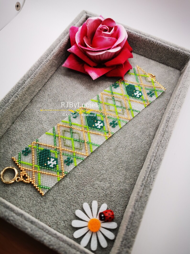 Lucky Clover Peyote Pattern Odd Count Peyote Peyoted Pattern - Etsy