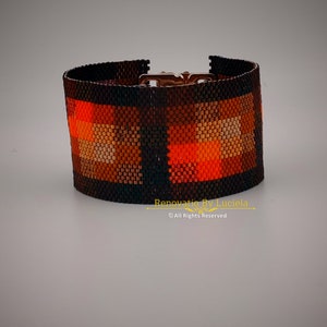 Autumn Rust Peyote Pattern- Even Count | Peyoted Pattern | Peyote ...
