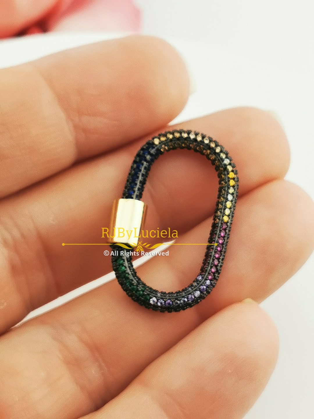 Black Zircon Claps | Luxury Clasp | Peyote Clasp| Clasp for Jewelry ...