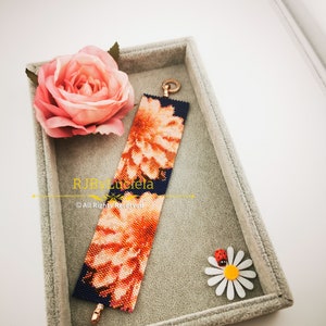 Half Pink Dahlia Peyote Pattern- Even Count |peyoted Pattern |peyote ...