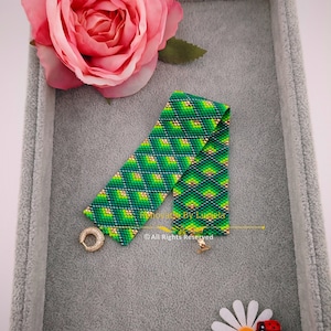 My Shady Green Peyote Pattern- Even Count| Peyoted Pattern | Peyote ...