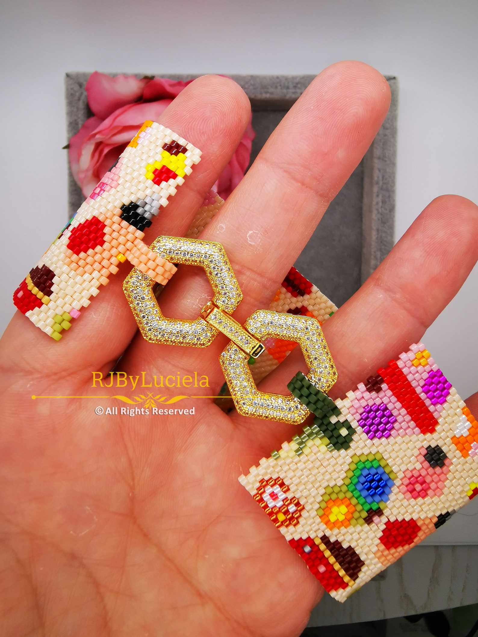 Dotted Heart Peyote Pattern- Even Count | Peyoted Pattern | Peyote ...