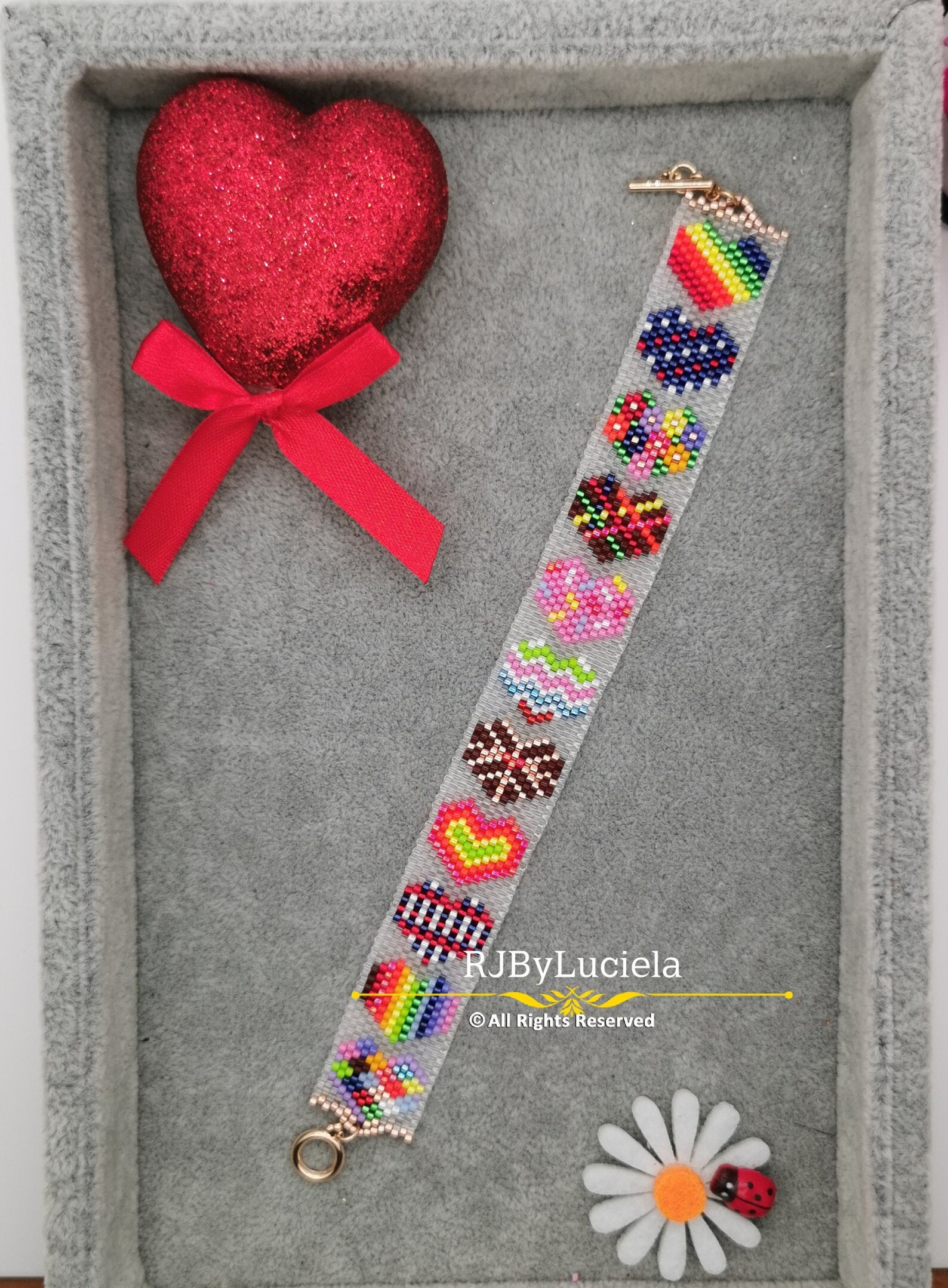 Sticky Hearts Peyote Pattern Odd Count Seed Bead Pattern - Etsy