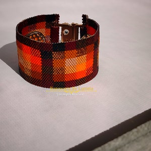 Autumn Rust Peyote Pattern- Even Count | Peyoted Pattern | Peyote ...