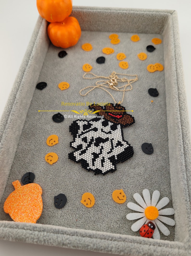 Howdy Halloween Brick Stitch Pattern | Earrings Pattern | Brick Stitch ...