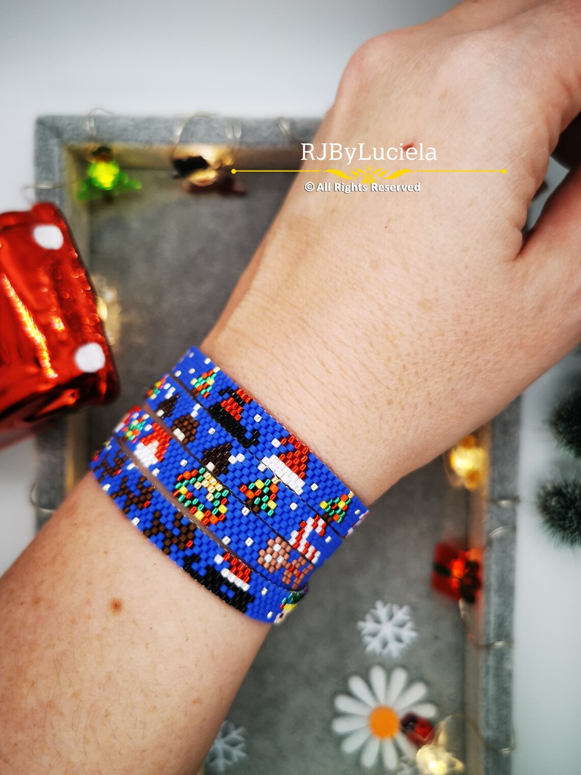 Christmas Jingle Wrap Peyote Pattern Even Count Peyoted | Etsy