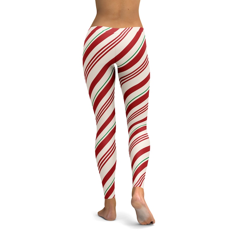 Christmas Leggings Women's Candy Cane Leggings Women's Winter Themed ...