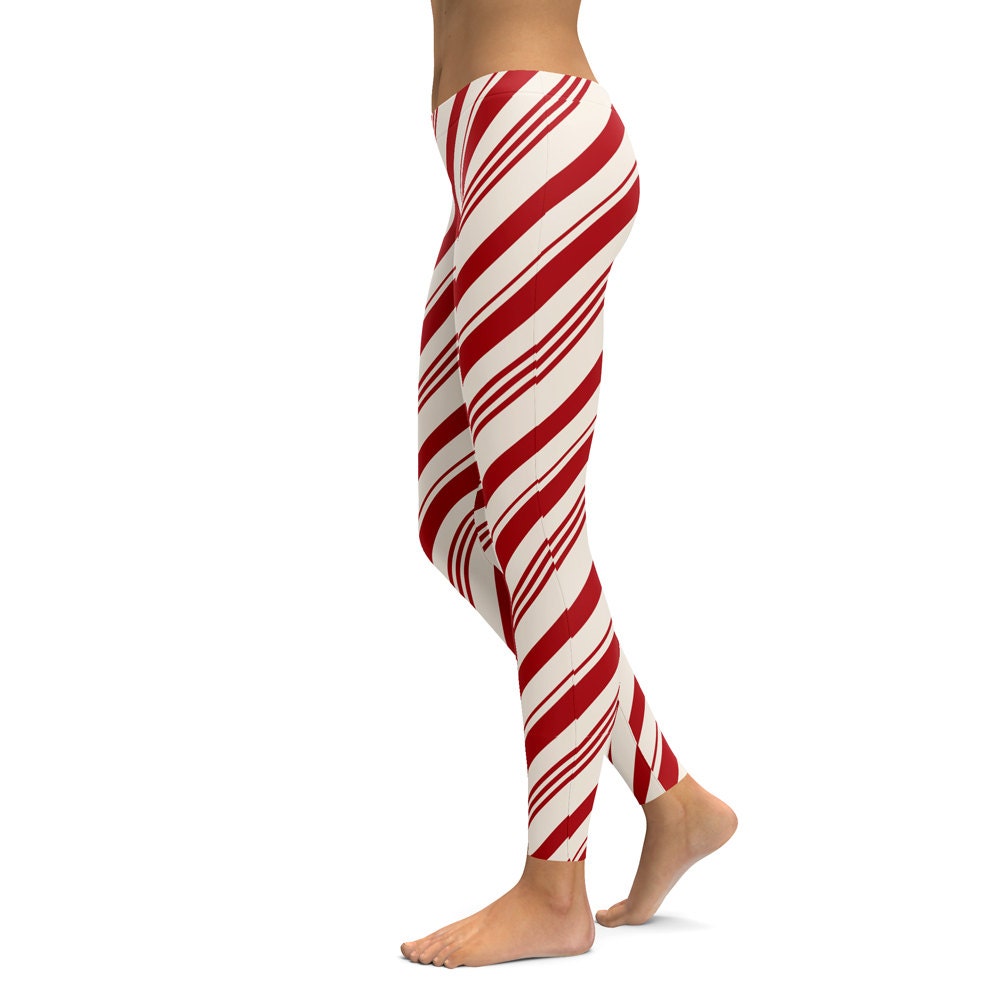 Christmas Leggings Women's Candy Cane Leggings Women's Winter Themed ...