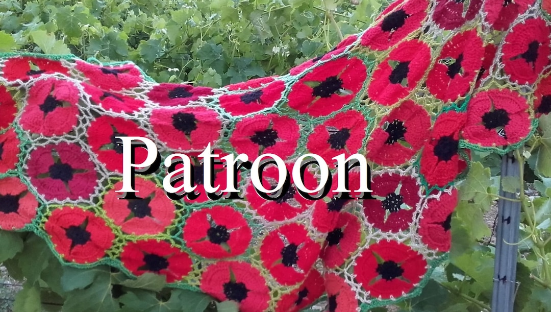 Crochet Pattern Crochet Pattern Poppy Shawl Poppy Shawl Châle à ...