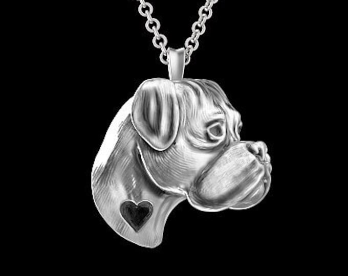 Boxer Dog Jewelry Pendant-sterling Silver-personalized Pet Necklace-dog Lover Gift-custom Dog ...