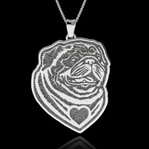 Pug Jewelry. Sterling Silver Pendant and Necklace. Great for - Etsy